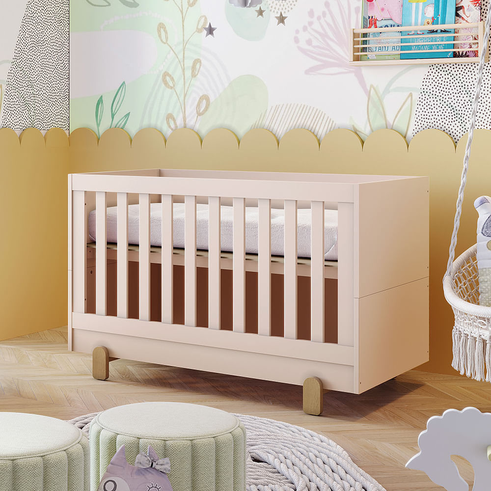 Berço Americano Mini Cama Aimê Rose Fosco Carolina Baby - lojacarolinababy